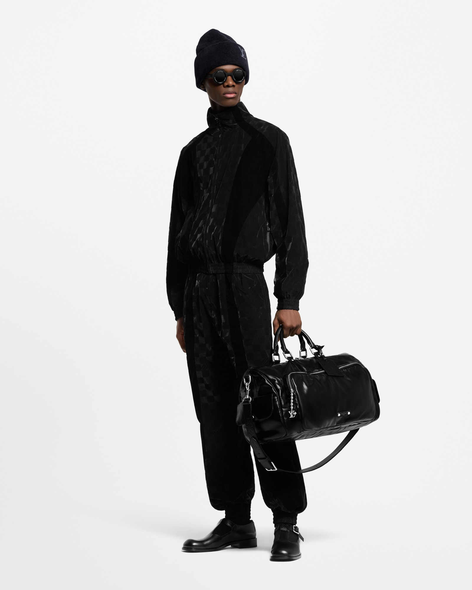 Flocked Damier Technical Track Pants - Ready-to-Wear | LOUIS VUITTON